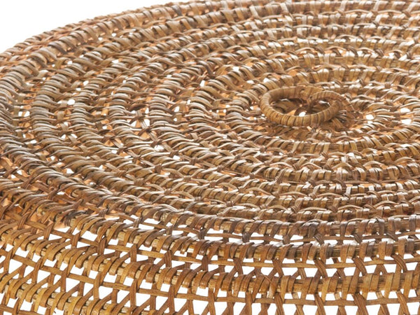 La Jolla Rattan Food & Serving Plate Cover, Honey Brown