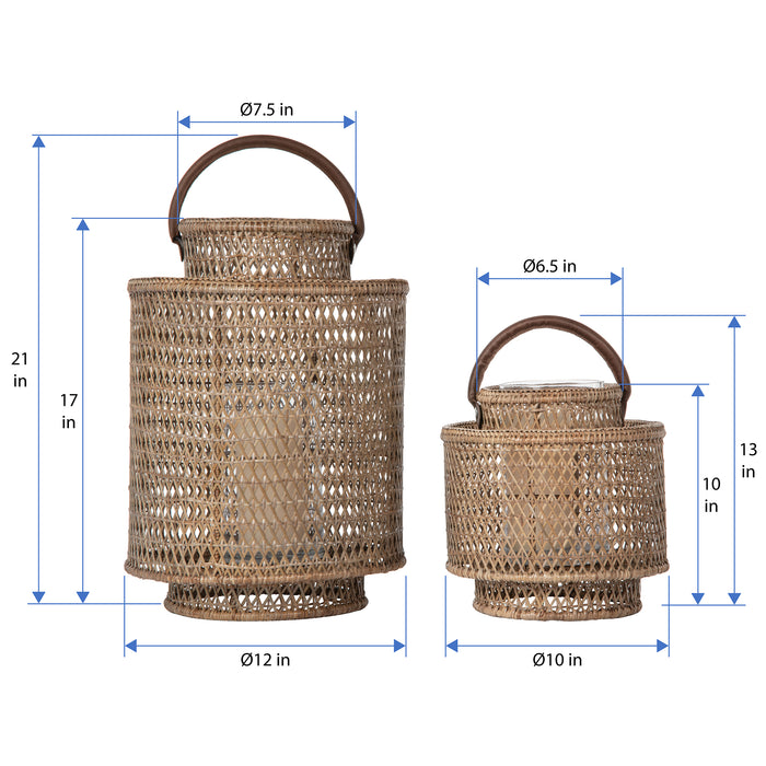 Rattan Lanterns (Artisan-Crafted, Various Sizes) - Kouboo